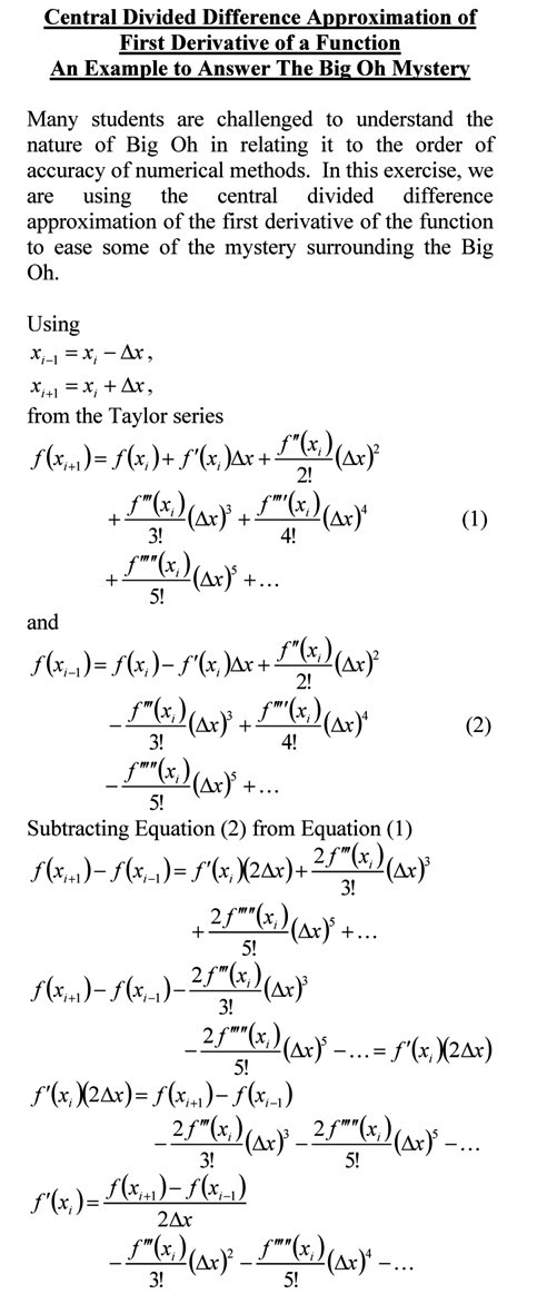 Making sense of the Big Oh! – The Numerical Methods Guy